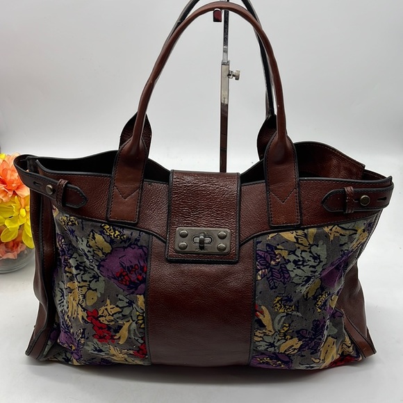 Fossil | Bags | Fossil Floral Leather Large Tote Bag Fp420 | Poshmark